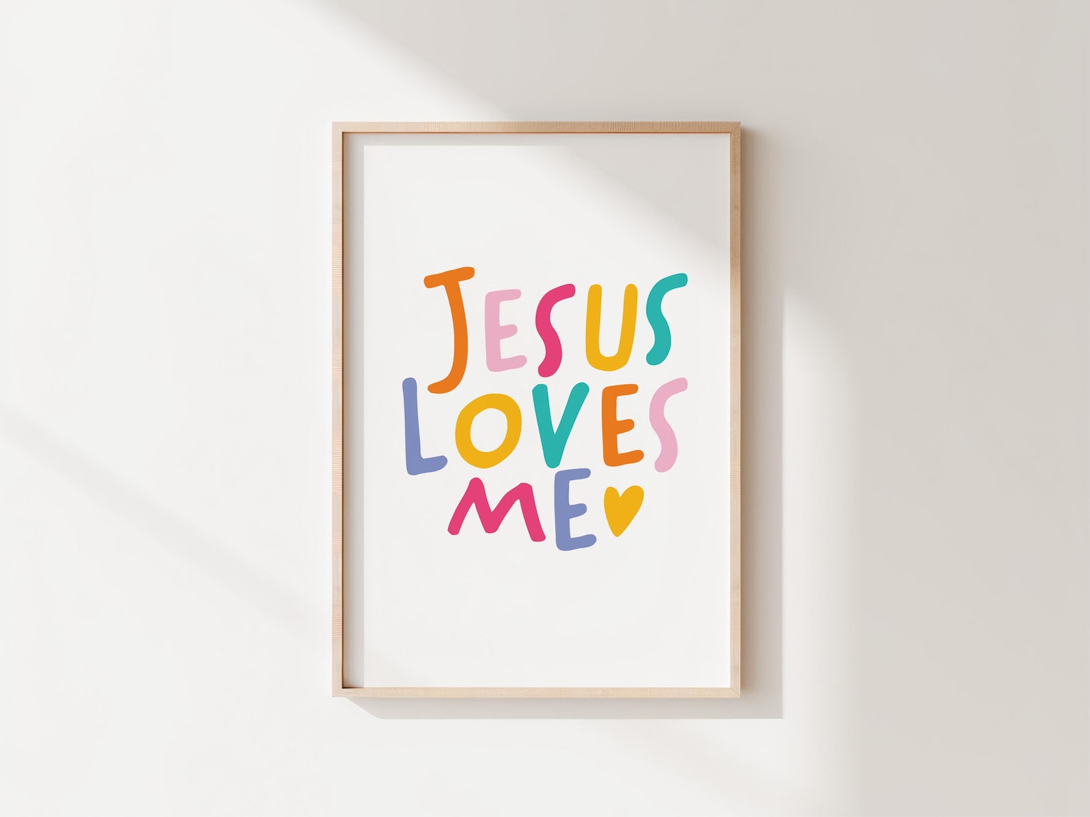 Jesus Loves Me Print: Christian Kids Wall Decor - Etsy