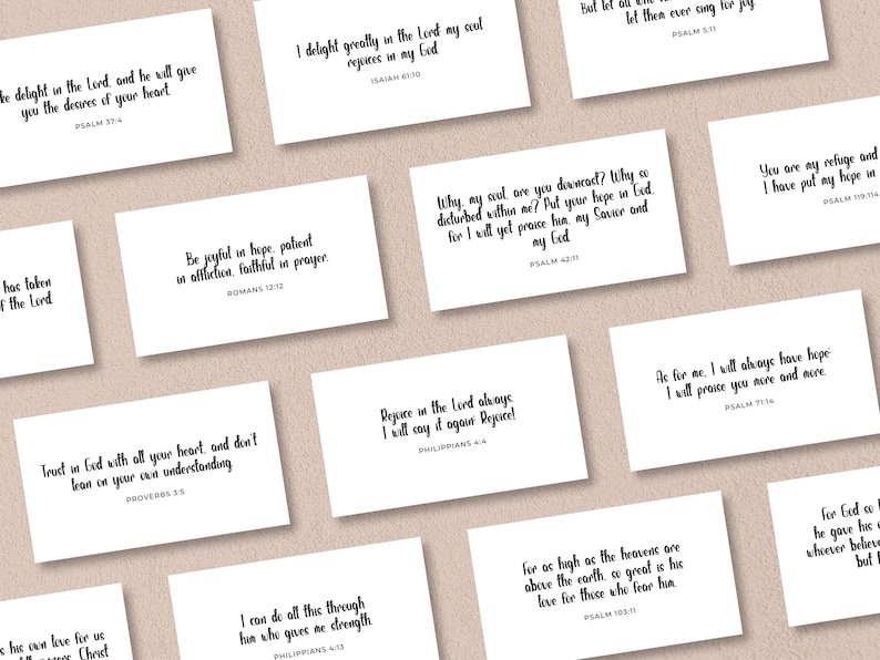 170 NIV Bible Verse Cards: Printable Scripture Flashcards (digital ...