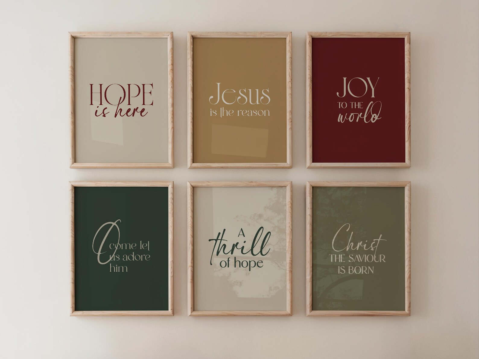 Christmas Scripture Wall Art Set | Christian Holiday Printables ...