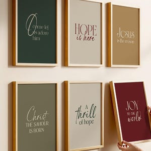 Christmas Scripture Wall Art Set | Christian Holiday Printables ...