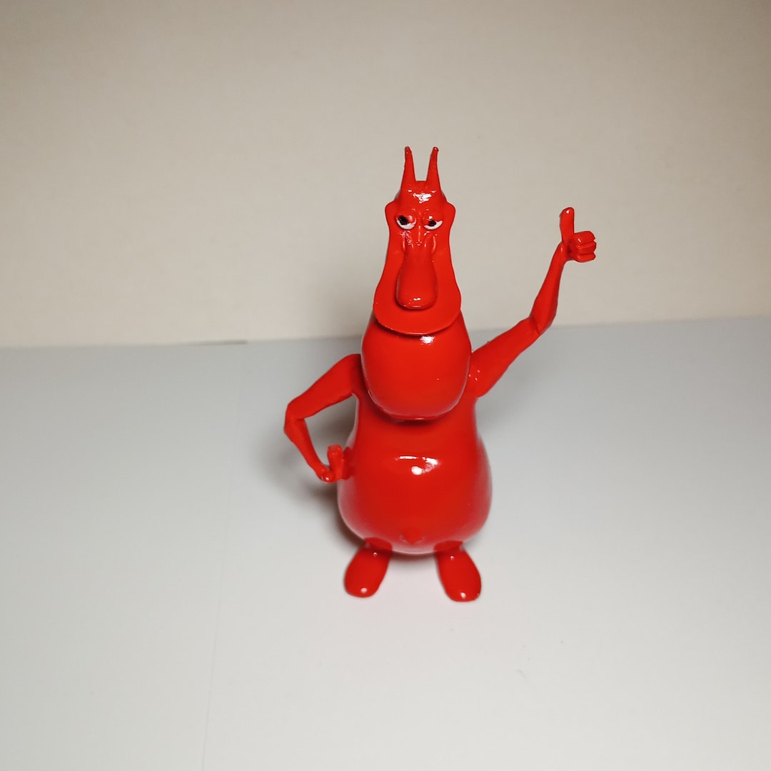 Red Guy 3d Model Cartoon Replica Cow and Chicken - Etsy