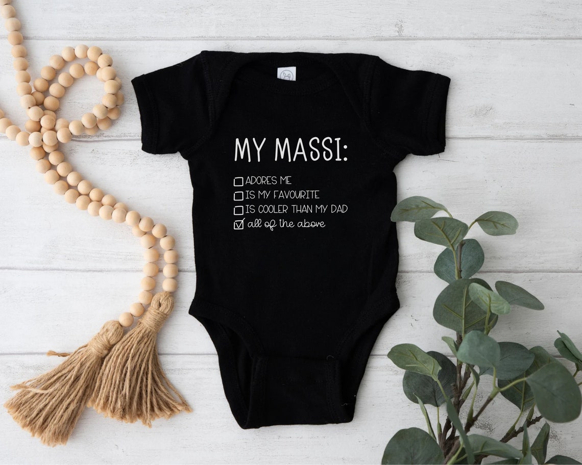 Massi Shirt, Desi Baby Gift, Indian Baby Bodysuit, Indian Baby Shower ...