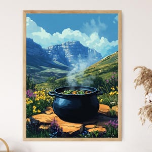 South African Potjie Art Print, Traditional Cast Iron Pot - Etsy