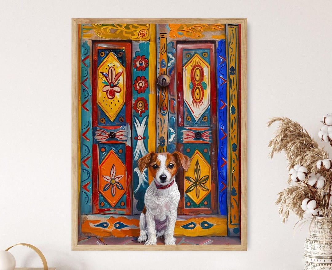 Proud Mexican Doggo Posing Art Print. Vibrant and Colorful - Etsy