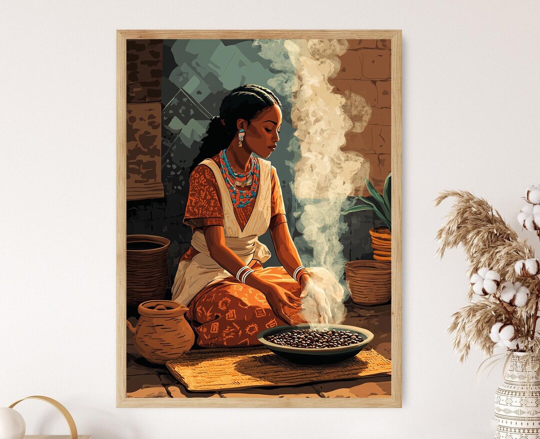 Ethiopian Coffee Ceremony Art Print: Bunna Tradition, Habesha Cultural ...
