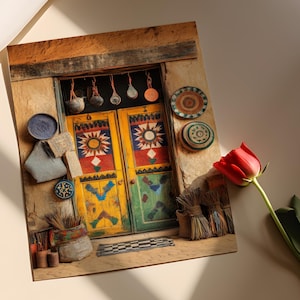 Sudanese Storefront Art Print, Traditional Nubian Design, African ...