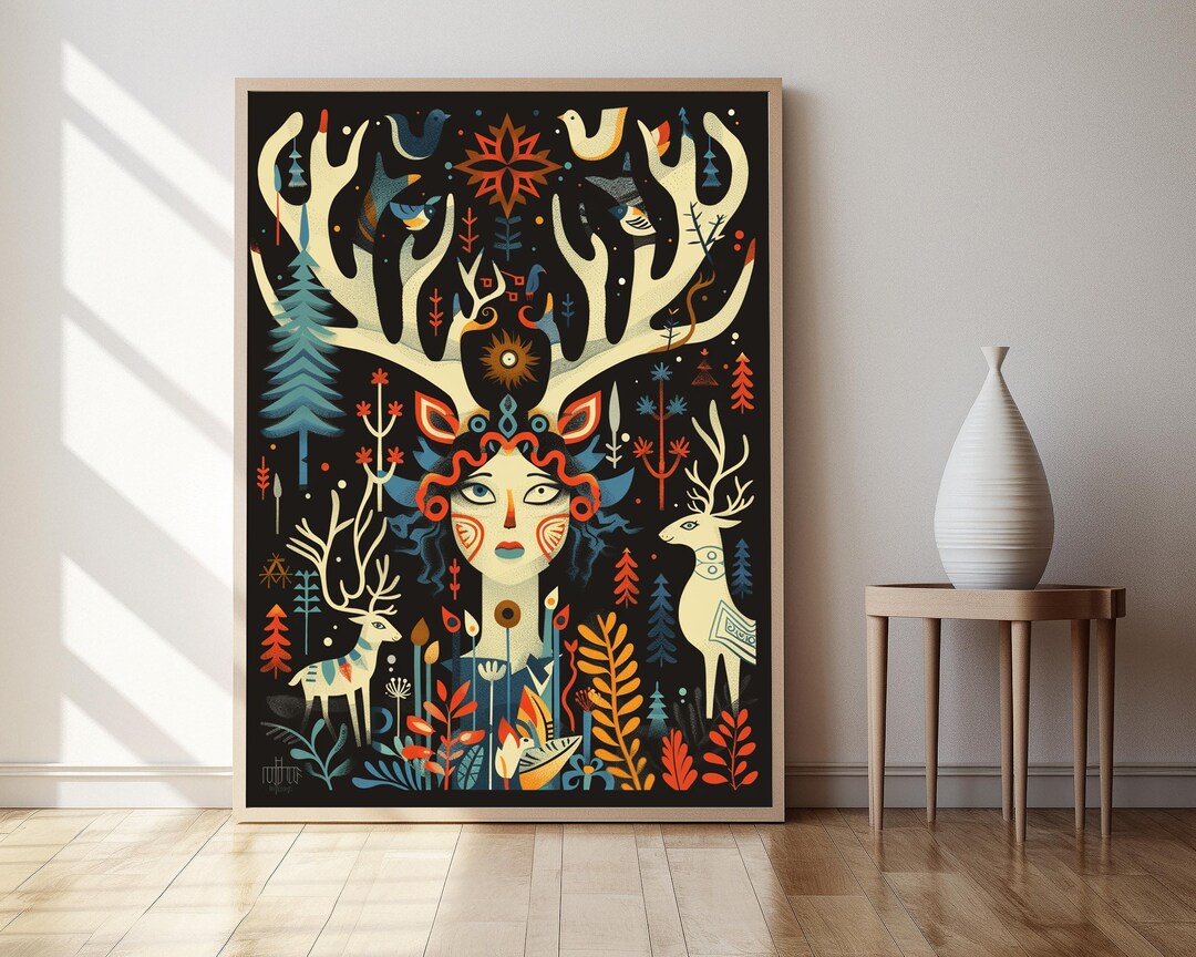 Sami Joik Music Art Print, Indigenous Cultural Expression, Antique ...