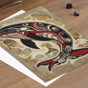 Haida Killer Whale Art Print, Formline Style, Family and Community - Etsy