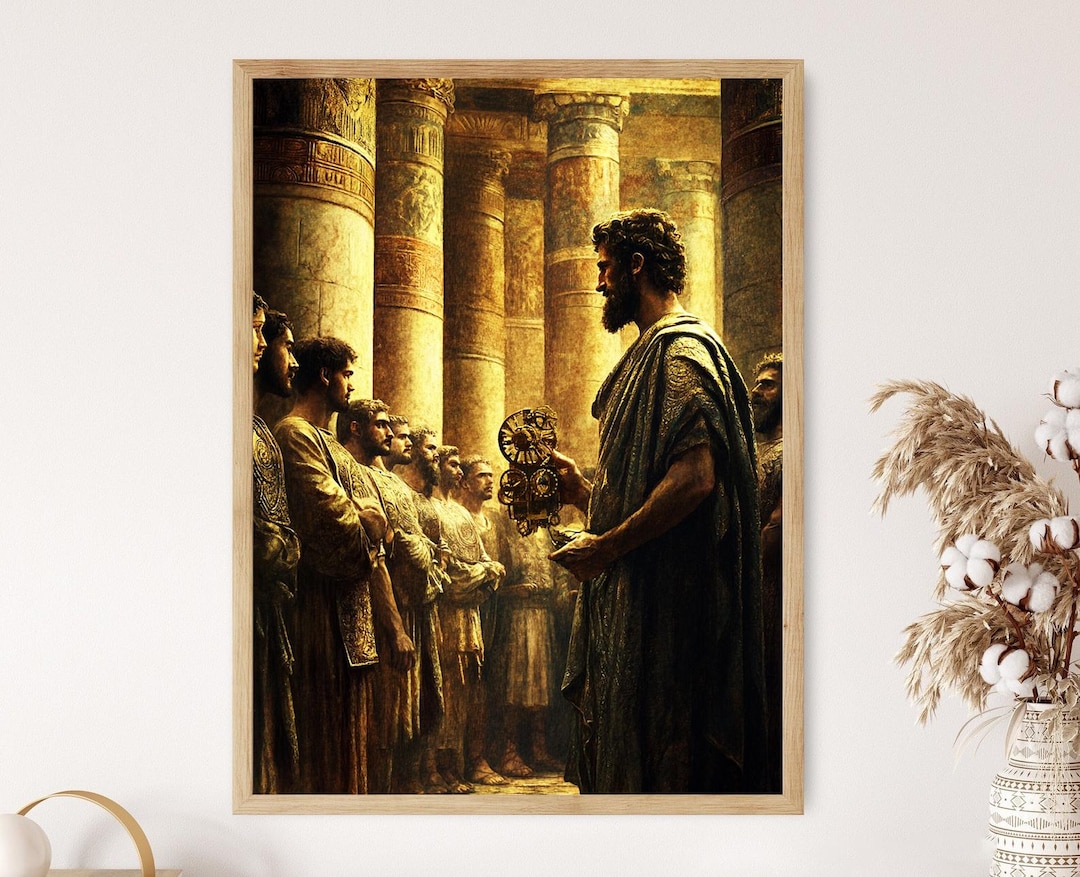 Daedalus and King Minos, Inventor of Crete, Greek Mythology Court Scene ...