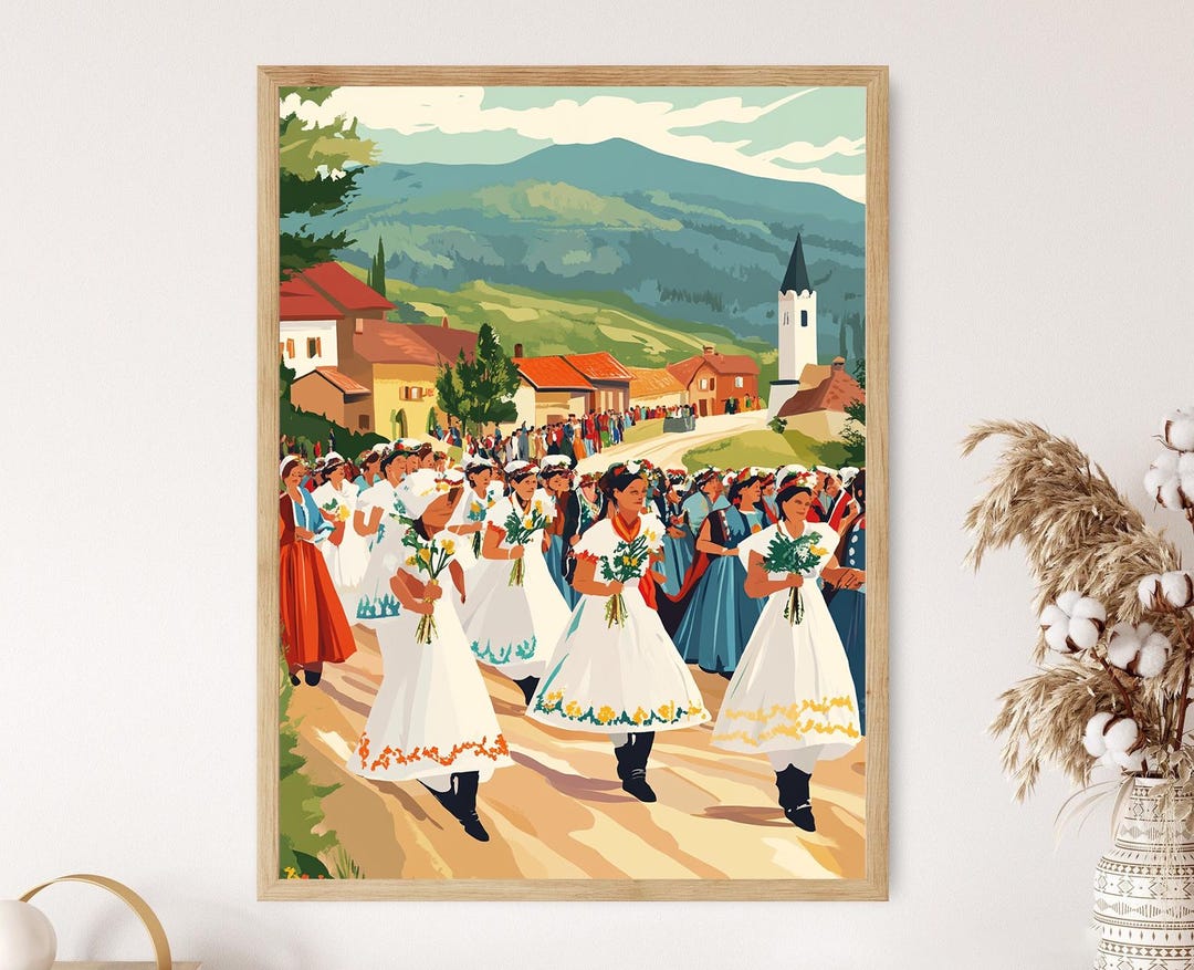 Galicnik Wedding Art Print, Macedonia, Traditional Costumes, Cultural ...