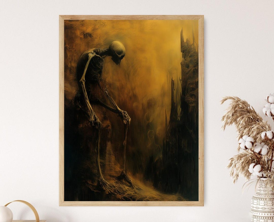 Dark Dreamscape Art Print, Eerie Abstraction, Dystopian Surrealism - Etsy
