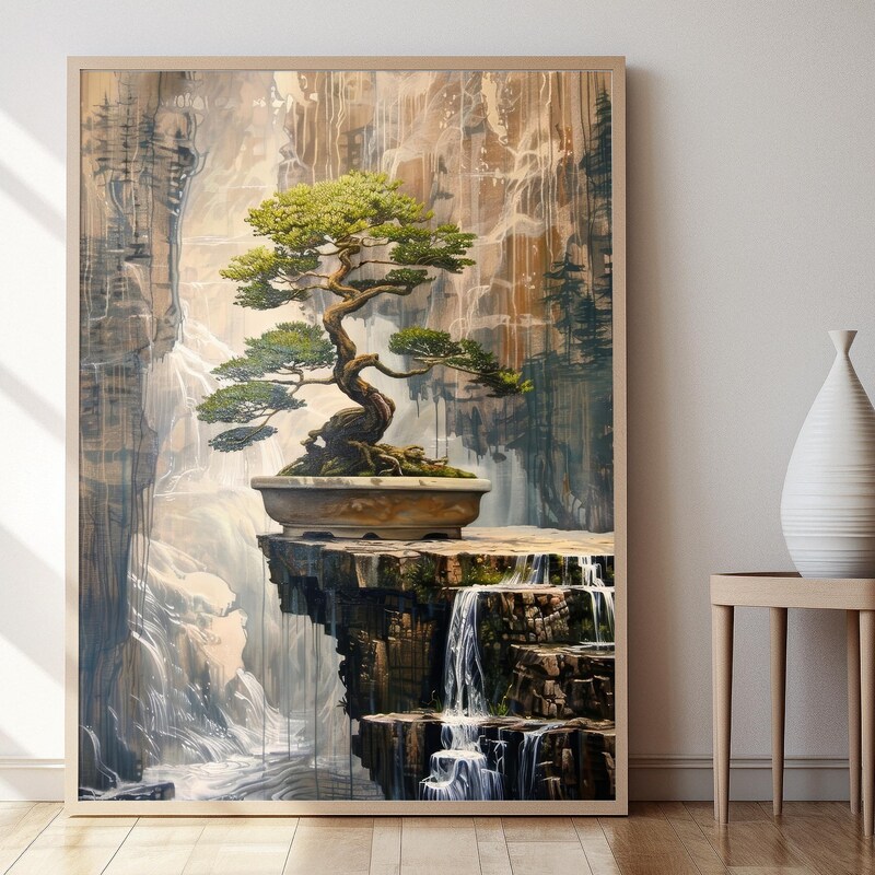 Bonsai Tree Painting - Etsy