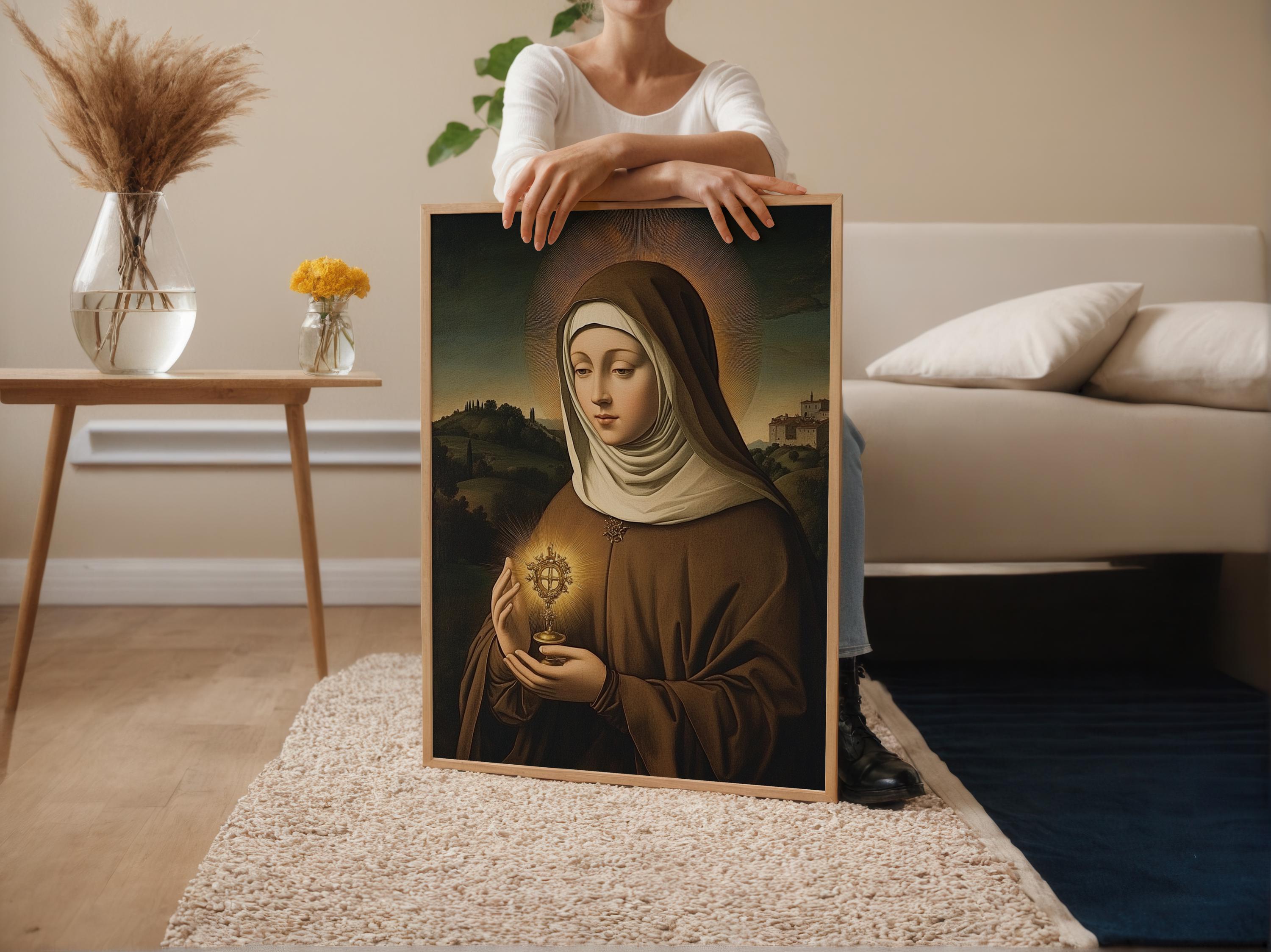 Saint Clare of Assisi Icon, Byzantine Catholic Art, Christian ...