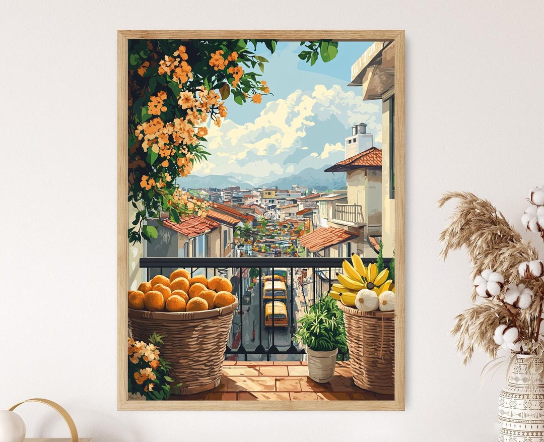 Manila Balcony Basket Painting, Calamansi Banana Poster, Philippines ...
