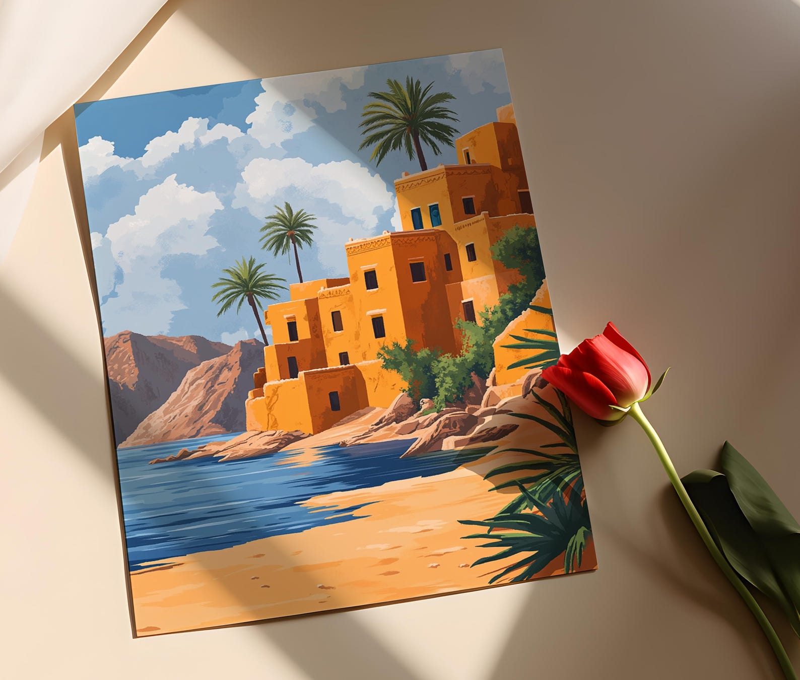 Nubian Houses of Sudan Art Print: Ethnic Home Decor - Etsy