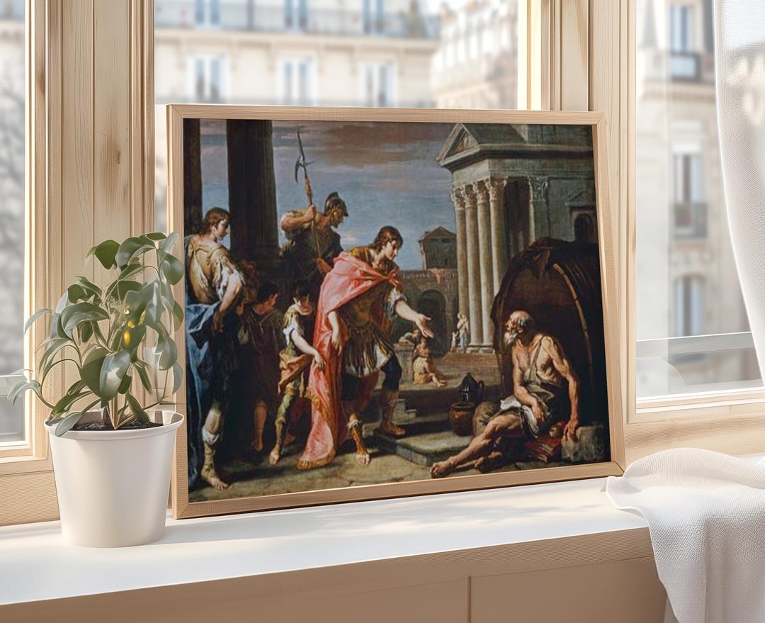 Sebastiano Ricci - Alexander and Diogenes Art Print: Classical Greek ...