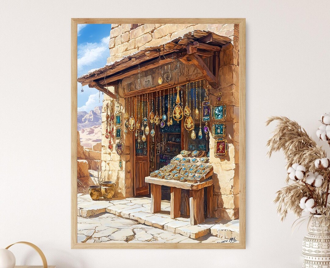 Palmyra Jewelry Shop Art Print, Syrian Heritage Decor Poster - Etsy
