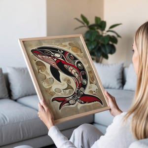Haida Killer Whale Art Print, Formline Style, Family and Community - Etsy