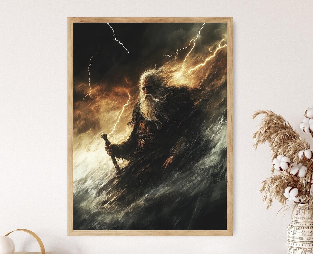 King Lear in Storm Art Print, Dramatic Shakespeare Scene - Etsy