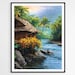 Bahay Kubo Inspired Art Print, Authentic Filipino Countryside Scene ...