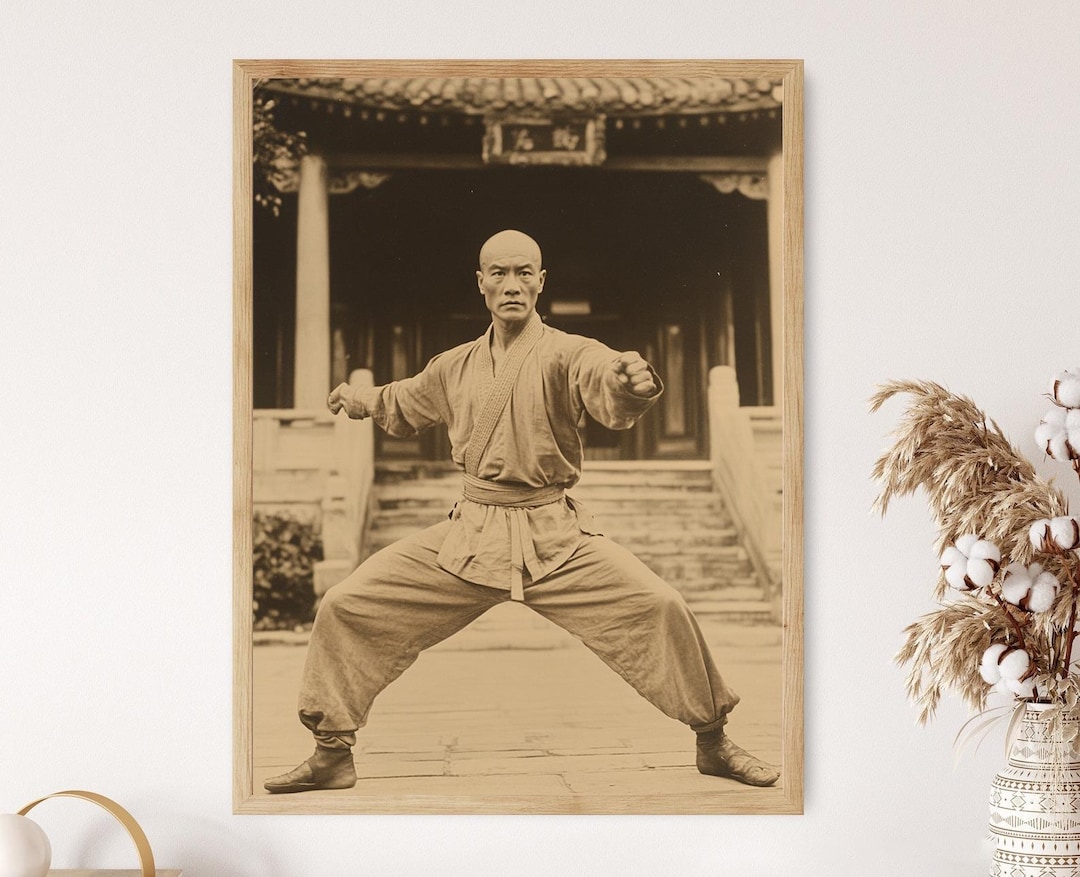 Wing Chun Vintage Poster, Cantonese Martial Art Print, Chinese Kung Fu ...