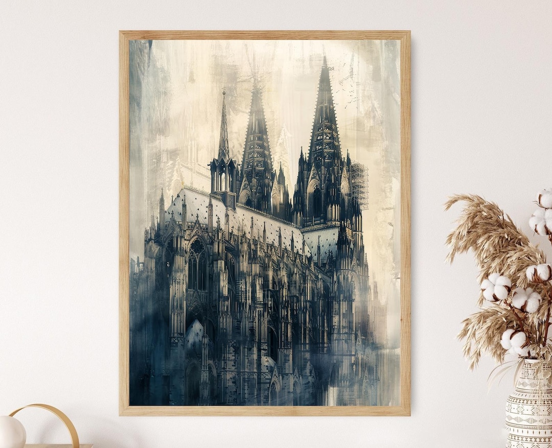 Cologne Cathedral Art Print, German Gothic Architecture - Etsy