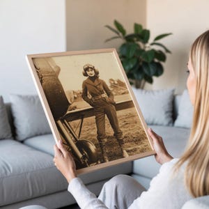 Female Aviator Pilot, Early 1900's. Vintage American Military Photo ...