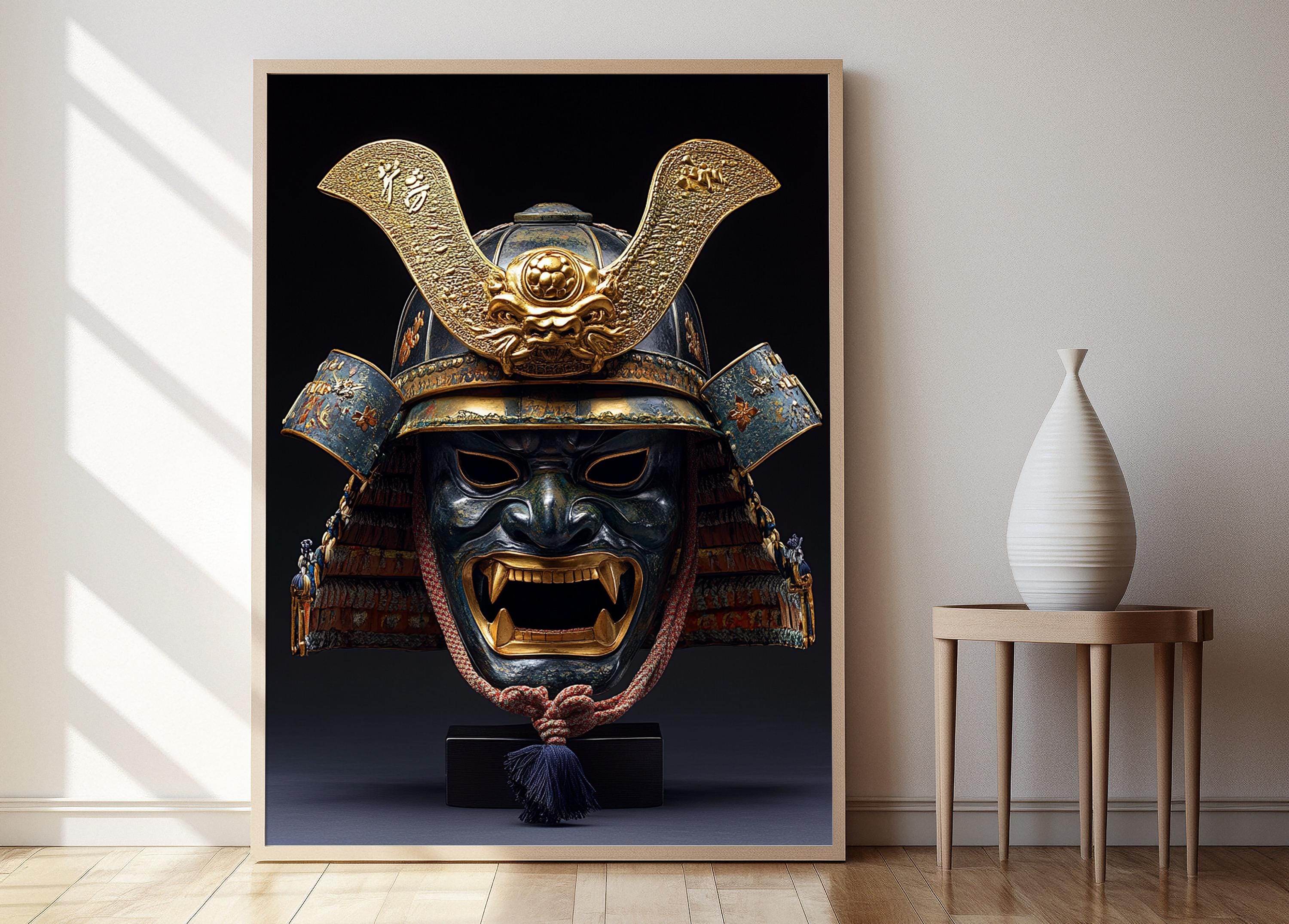 Shogun Helmet Poster, Japanese Samurai Armor Art - Etsy