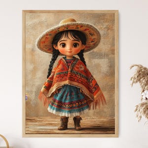 Chilean Huaso Doll Art Print, Traditional Chamanto Dress - Etsy