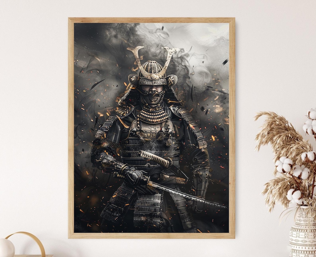 Handcrafted Shogun Warrior Painting: Japanese Samurai Art - Etsy