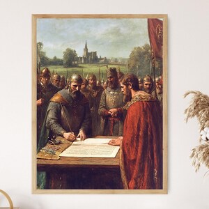Magna Carta Signing Art Print, Medieval England History - Etsy