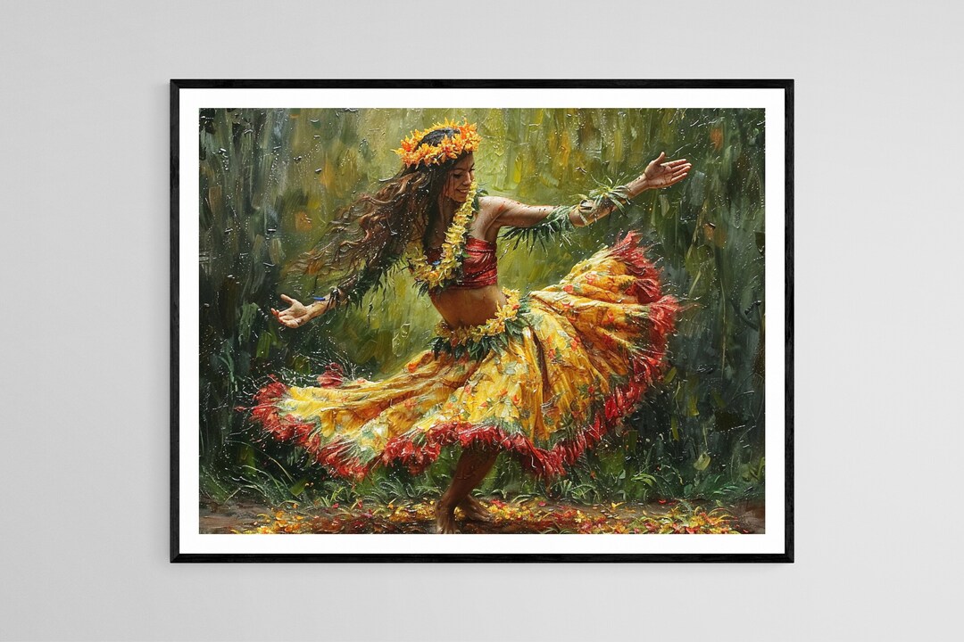 Exquisite Hula Dance Art, Capturing the Grace of Hawaiian Tradition - Etsy