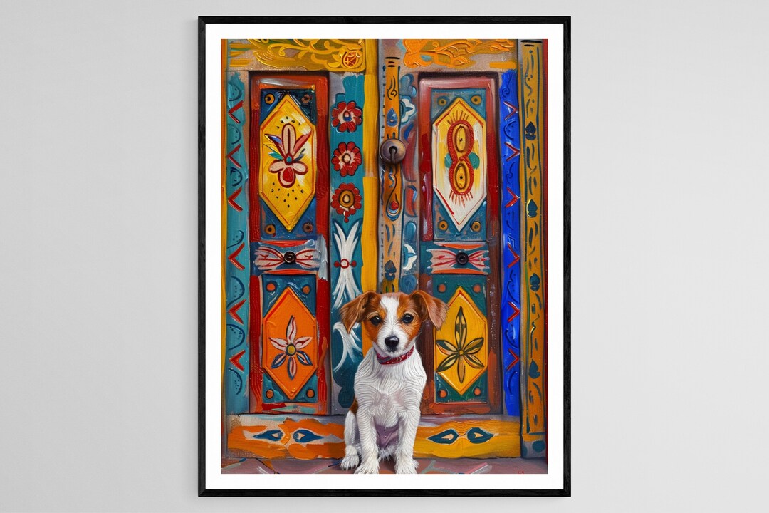 Proud Mexican Doggo Posing Art Print. Vibrant and Colorful - Etsy