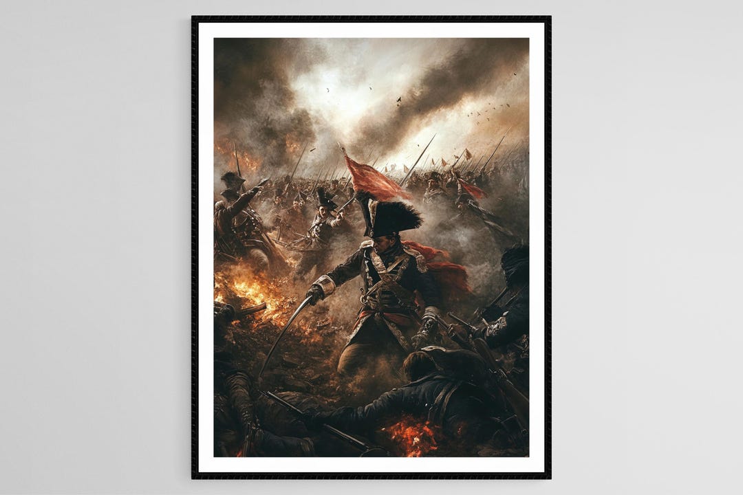 Battle of Waterloo Art Print, Napoleonic Wars - Etsy