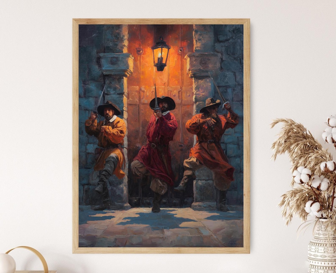 Three Musketeers Art Print: Alexandre Dumas, French Adventure Decor - Etsy