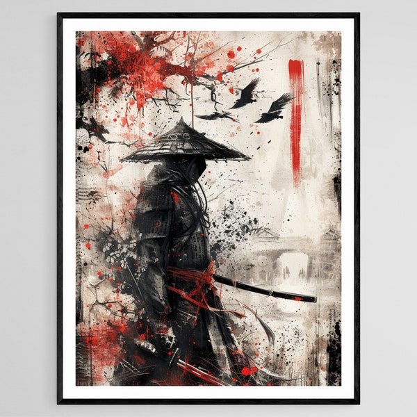 Japanese Shogun Wall Art - Etsy