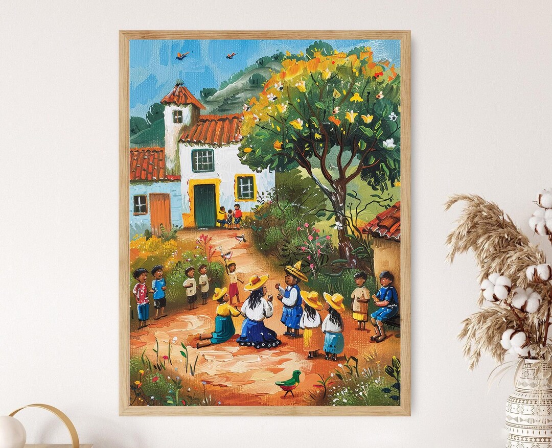 Mexican Folklore Art Print: Traditional Cultural Wall Decor - Etsy