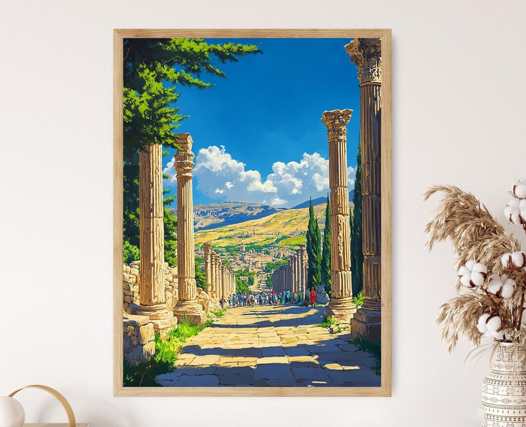 Ancient Jerash Ruins, Jordanian Historical Art, Roman Architecture ...