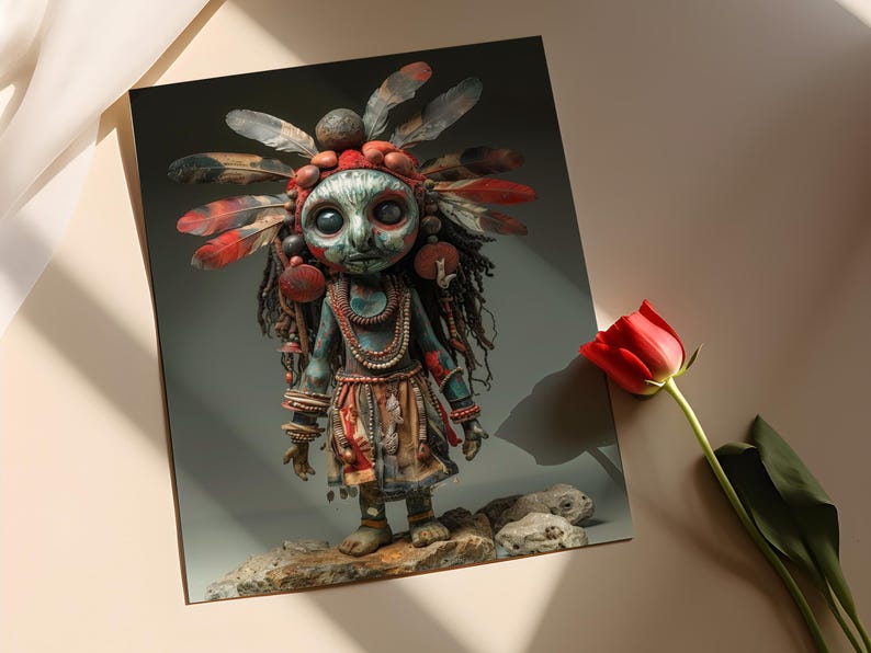 Elegua Santeria Icon Art Print - Afro-cuban Religious Decor ...