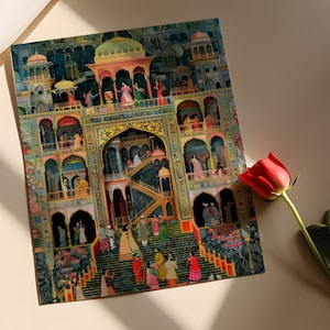 Kangra Style Artwork, Stunning Indian Folk Art, Wall Hanging, Ideal ...