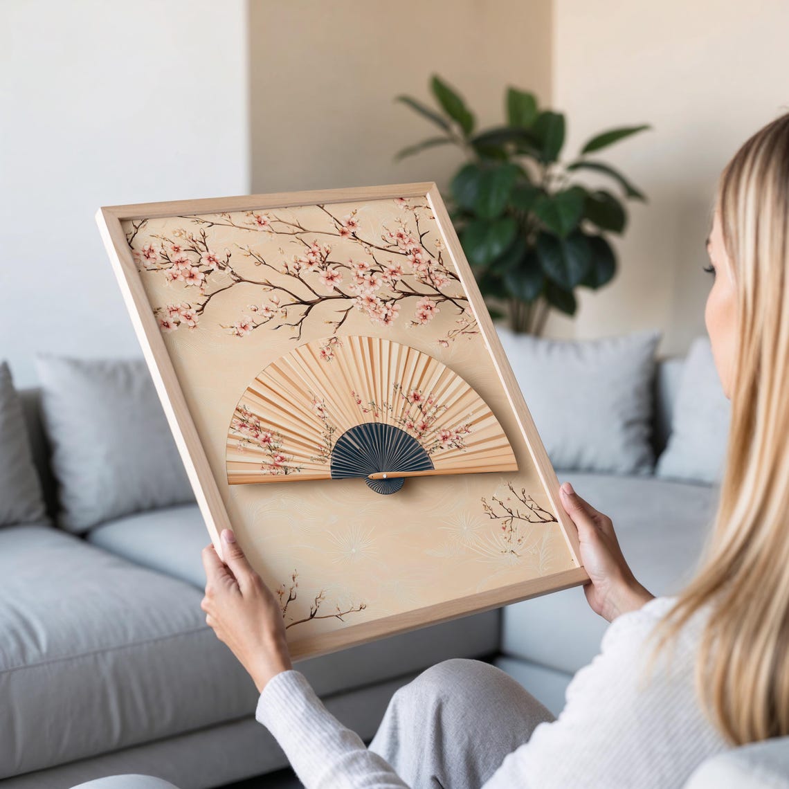 Korean Fan Art Print, Flat Vector Illustration, Traditional Ornament ...