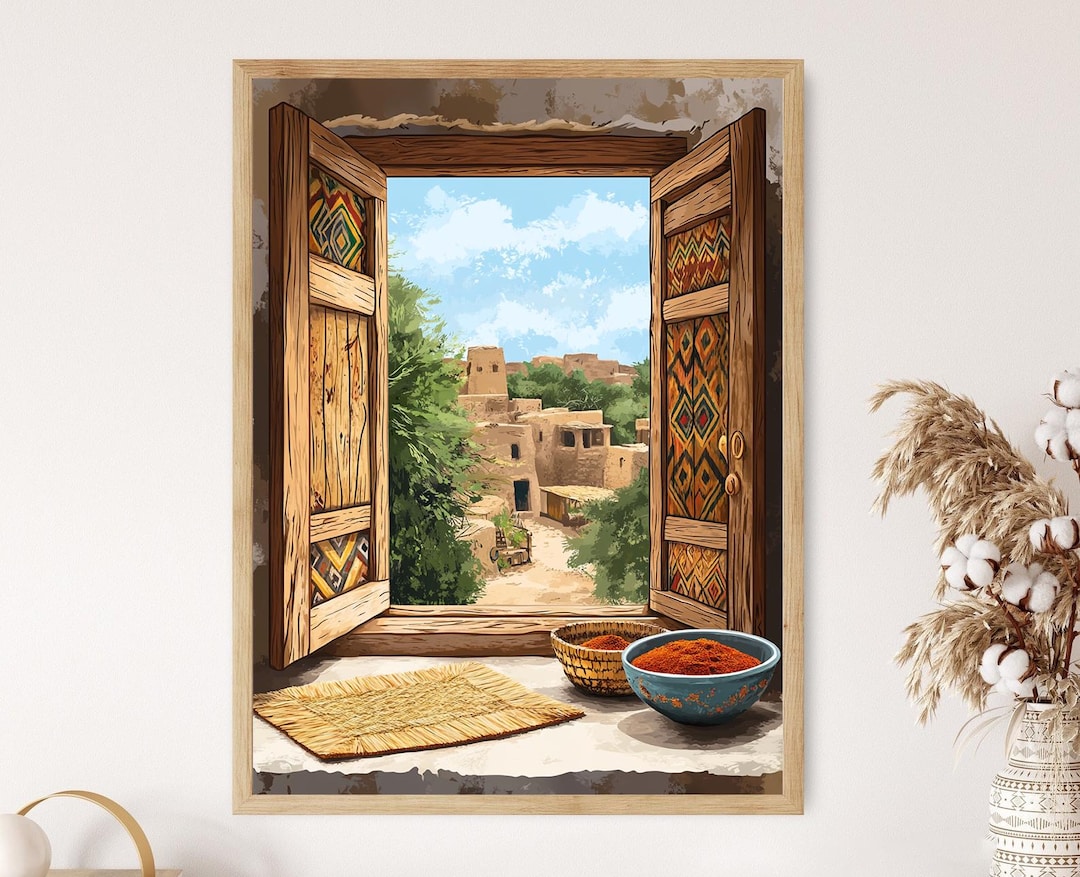 Kano Wooden Window Illustration, Nigerian Hausa Carvings, Historic City ...