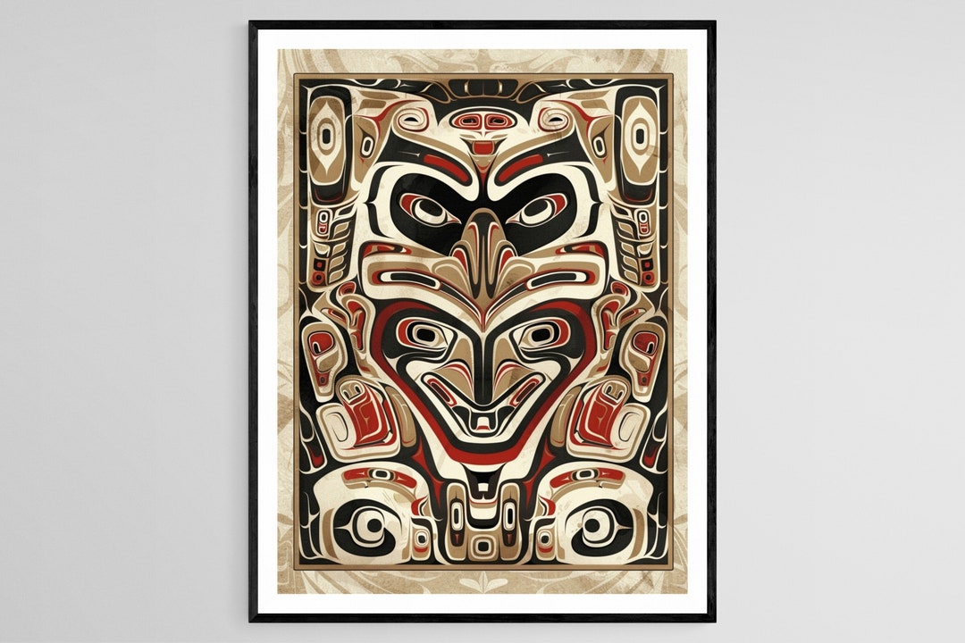 Spirit Bear Guardians, Haida Totem Art Print - Etsy