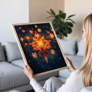 Modern Filipino Parol Art Print, Geometric Christmas Decor Poster - Etsy