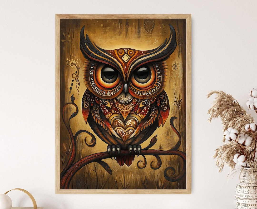 Haida Owl Art Print, Traditional Formline Style, Strength and Freedom ...
