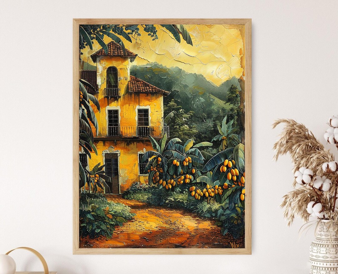 Cocoa Plantations Painting, Trinidad and Tobago Historical Agricultural ...