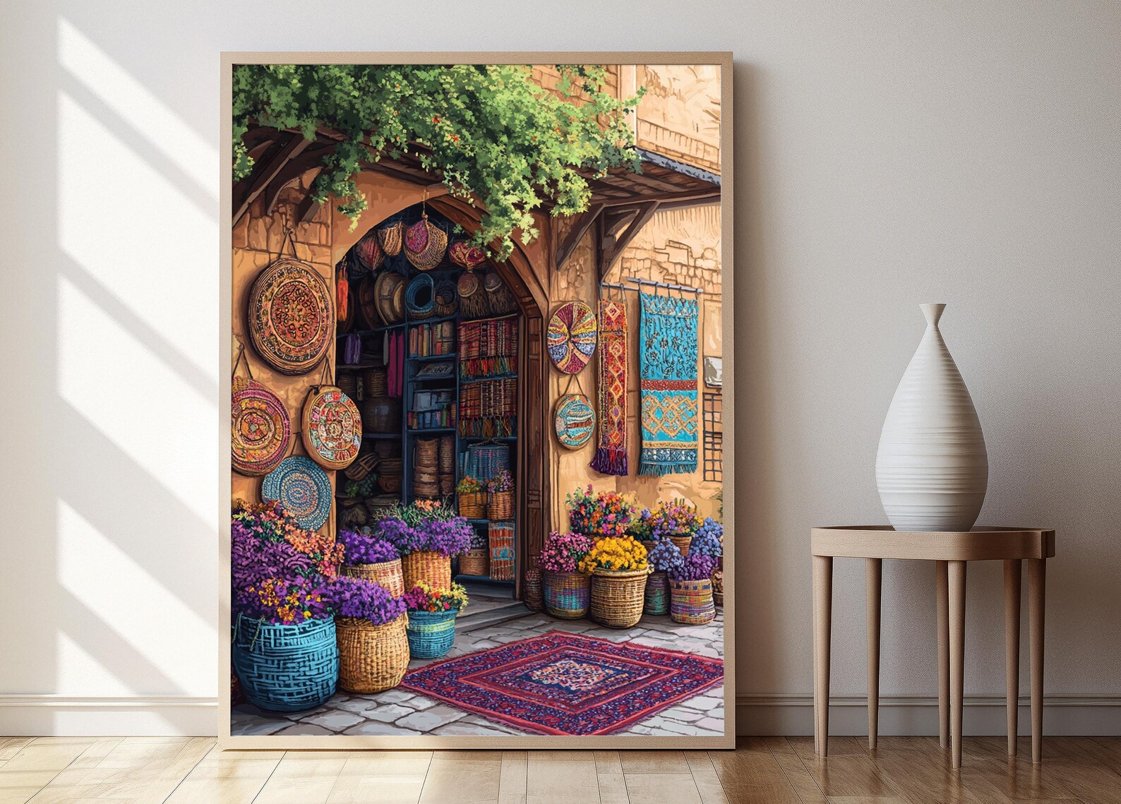 Handwoven Baskets Art Print, Iranian Market Scene - Etsy