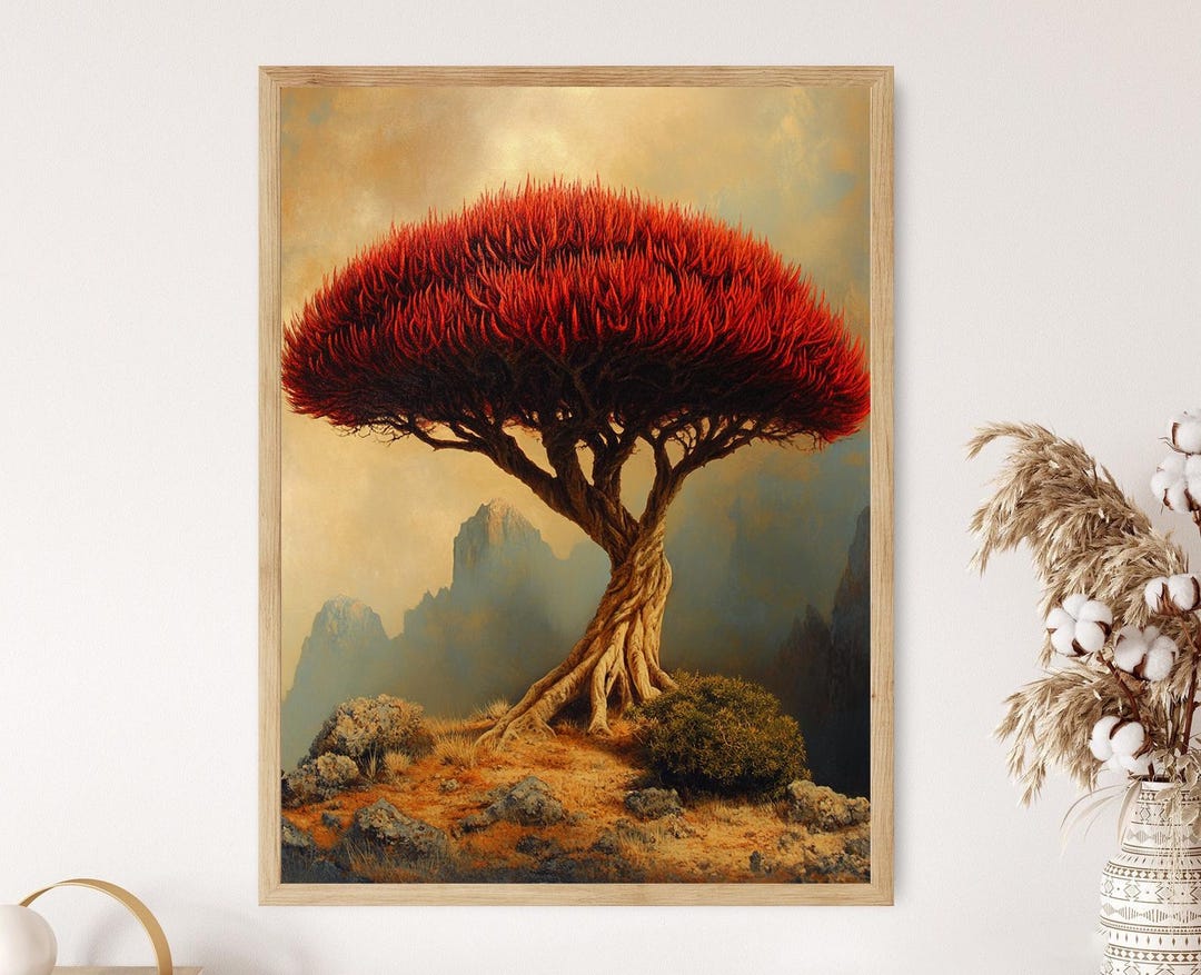 Mystical Dragon Blood Tree, Socotra Island Art, Fantasy Landscape - Etsy
