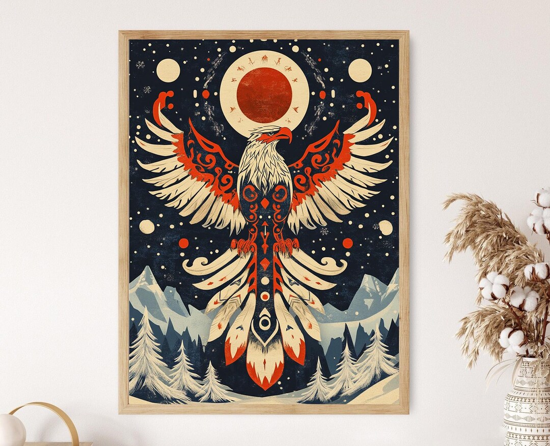 Yakut Ornament With Eagle and Horse Designs Art Print, Traditional ...