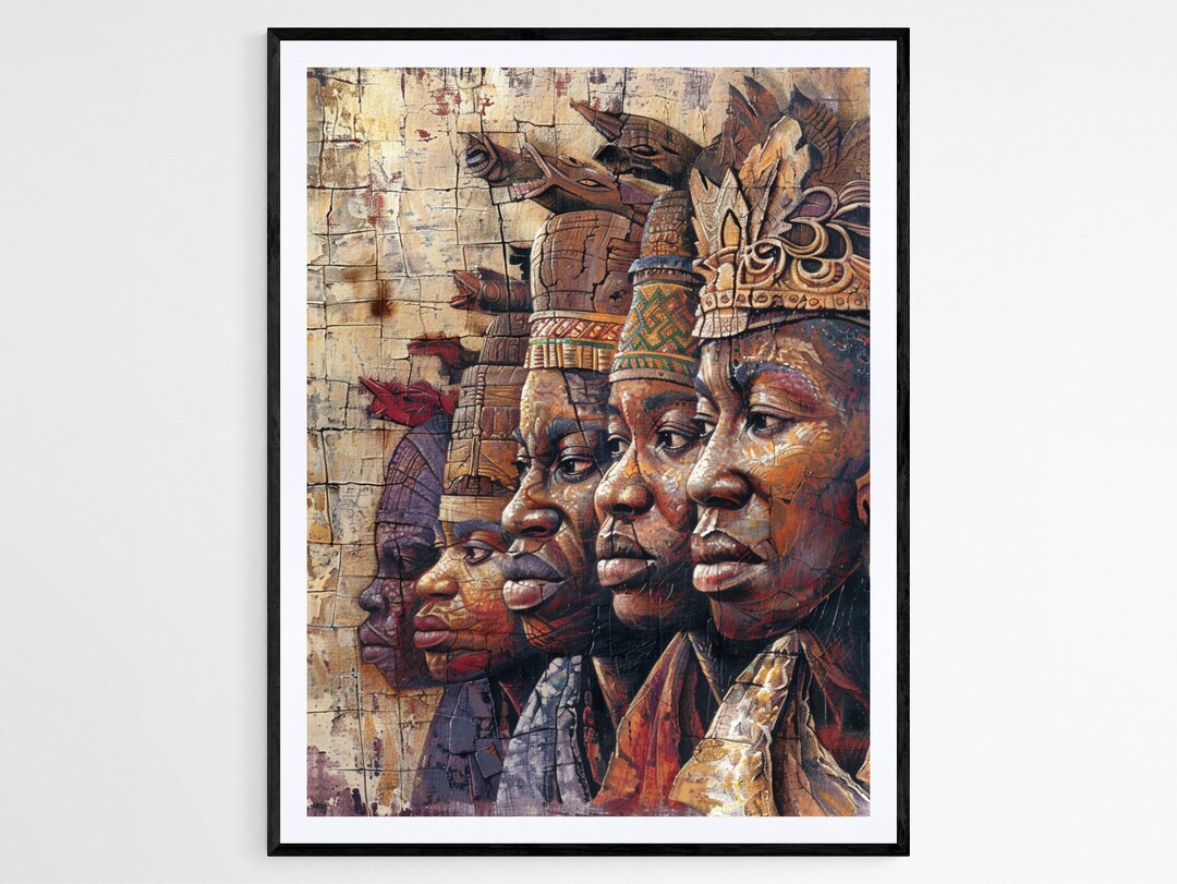 Benin Art Print, Vibrant African Heritage Artwork, Perfect for Home ...